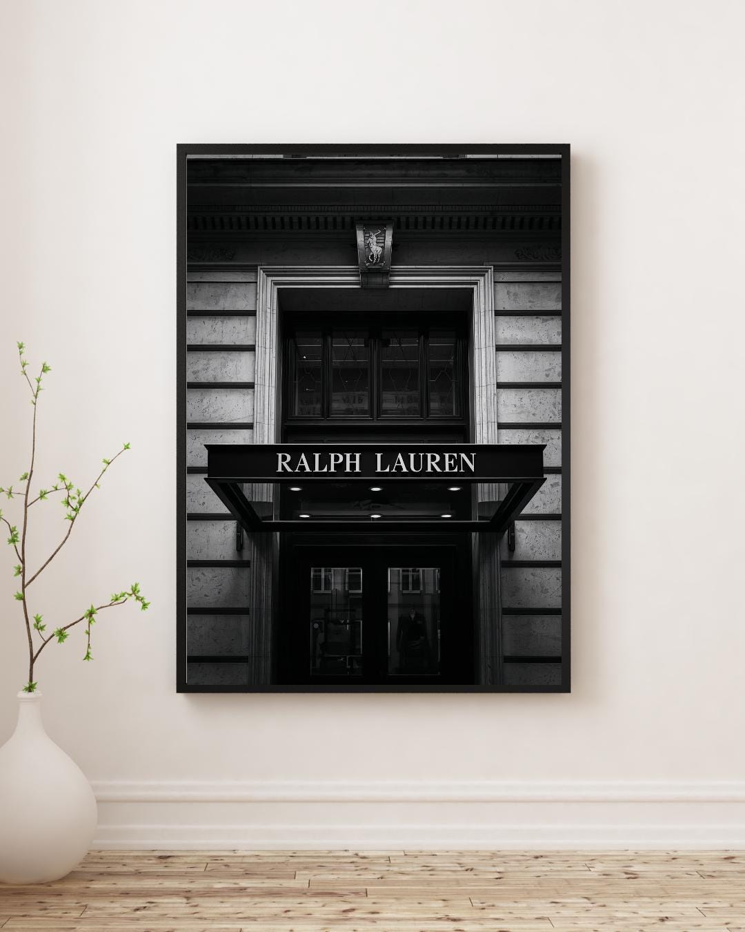 Designer Shop Front Wall Art – Black & White Luxury Storefront Prints ...