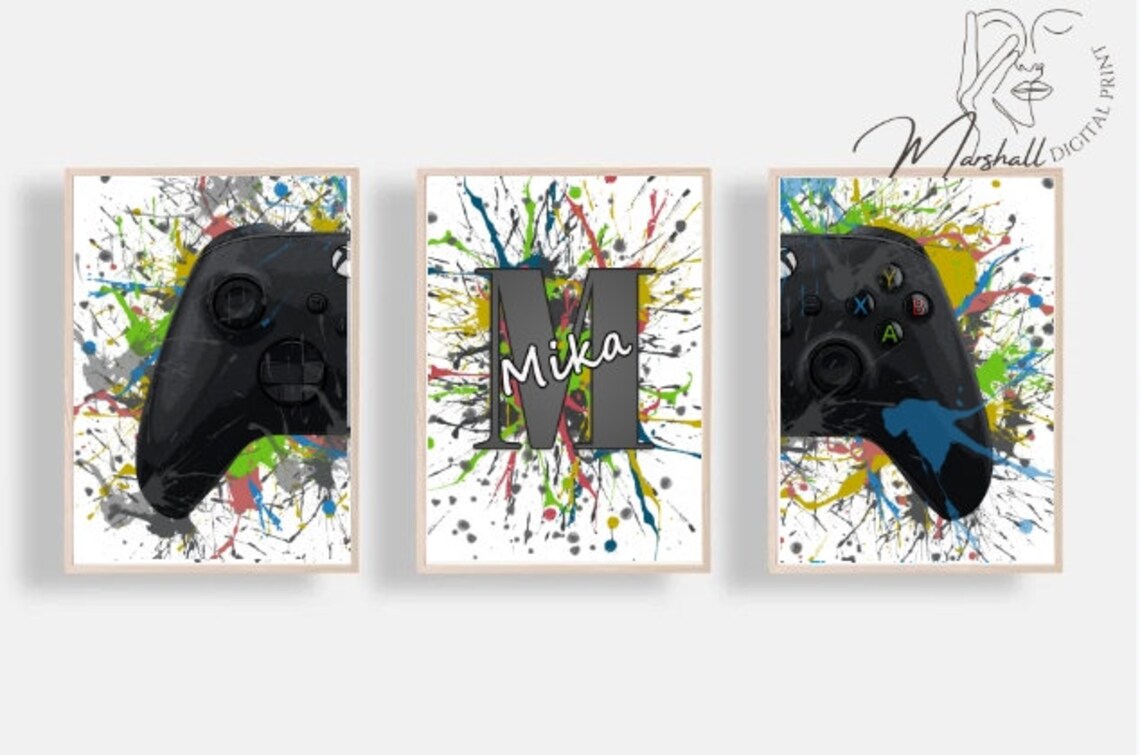 Xbox Personalised Prints, A5, A4, A3 Prints, Boys Bedroom Decor, Boys ...