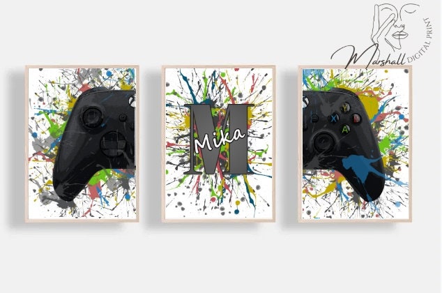 Xbox Personalised Prints, A5, A4, A3 Prints, Boys Bedroom Decor, Boys ...