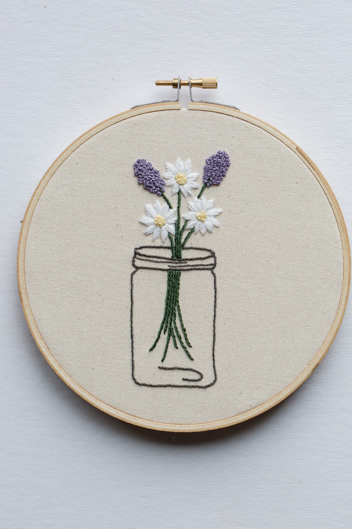 Mason Jar Embroidery Pattern - Etsy