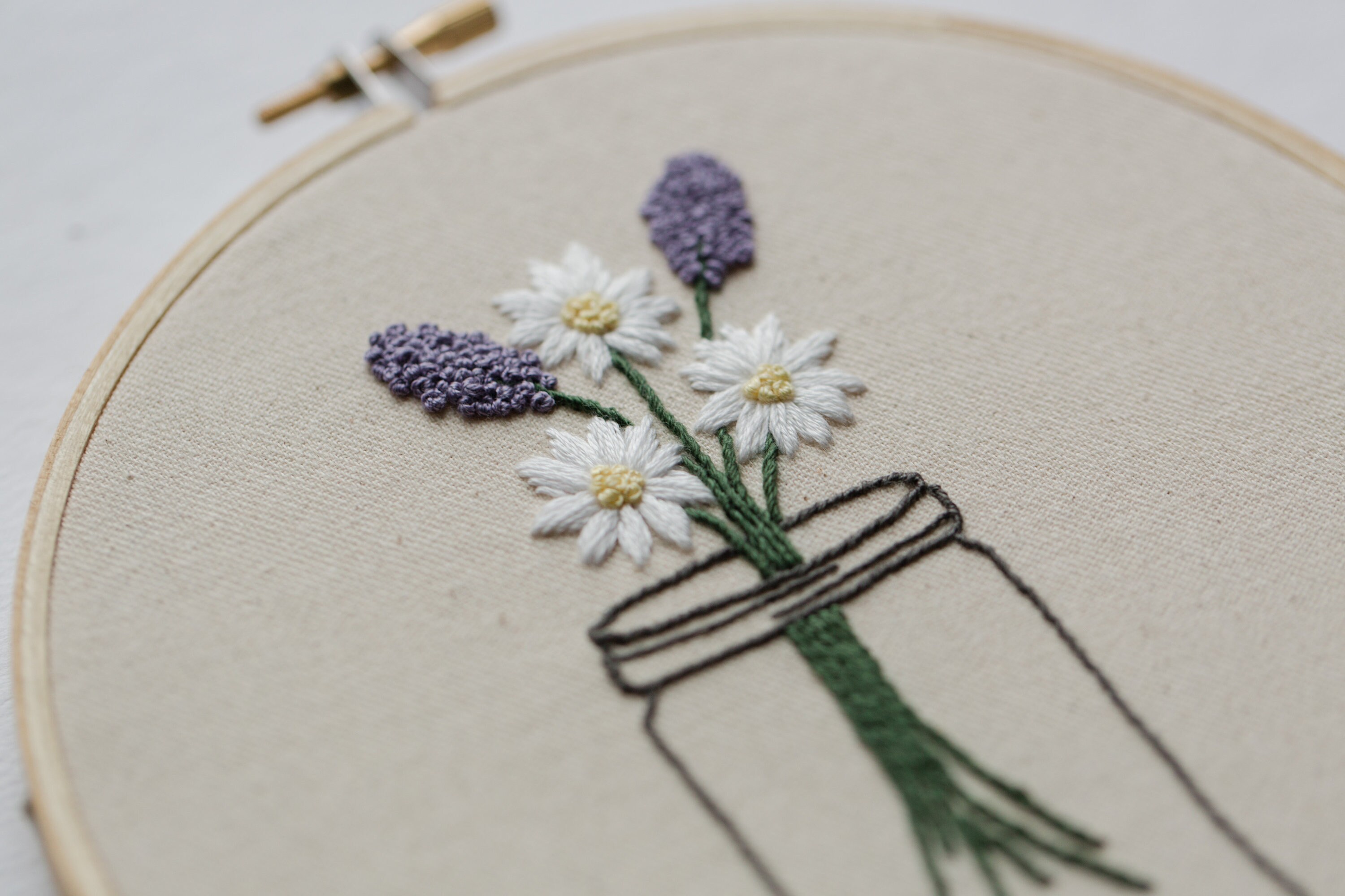 Mason Jar Embroidery Pattern - Etsy