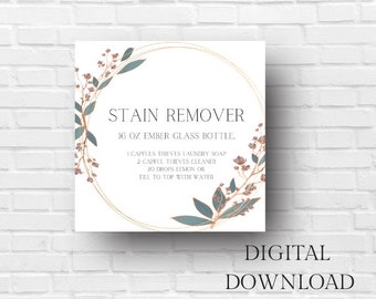Printable Thieves Cleaning Labels, Rainbow, Printable Stain Remover ...