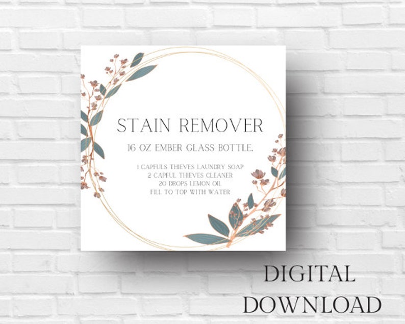 Printable Thieves Cleaning Labels, Printable Stain Remover Label ...
