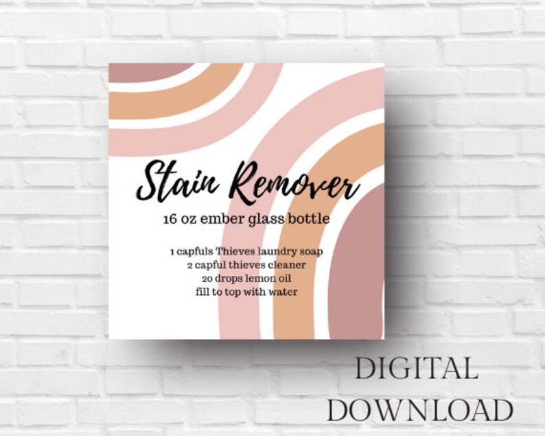 Printable Thieves Cleaning Labels, Rainbow, Printable Stain Remover ...