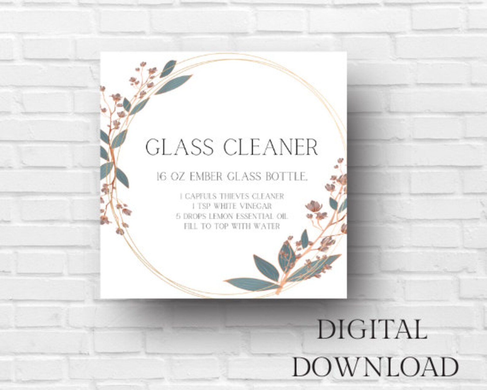 Printable Thieves Cleaning Labels, Printable Glass Cleaner Label ...