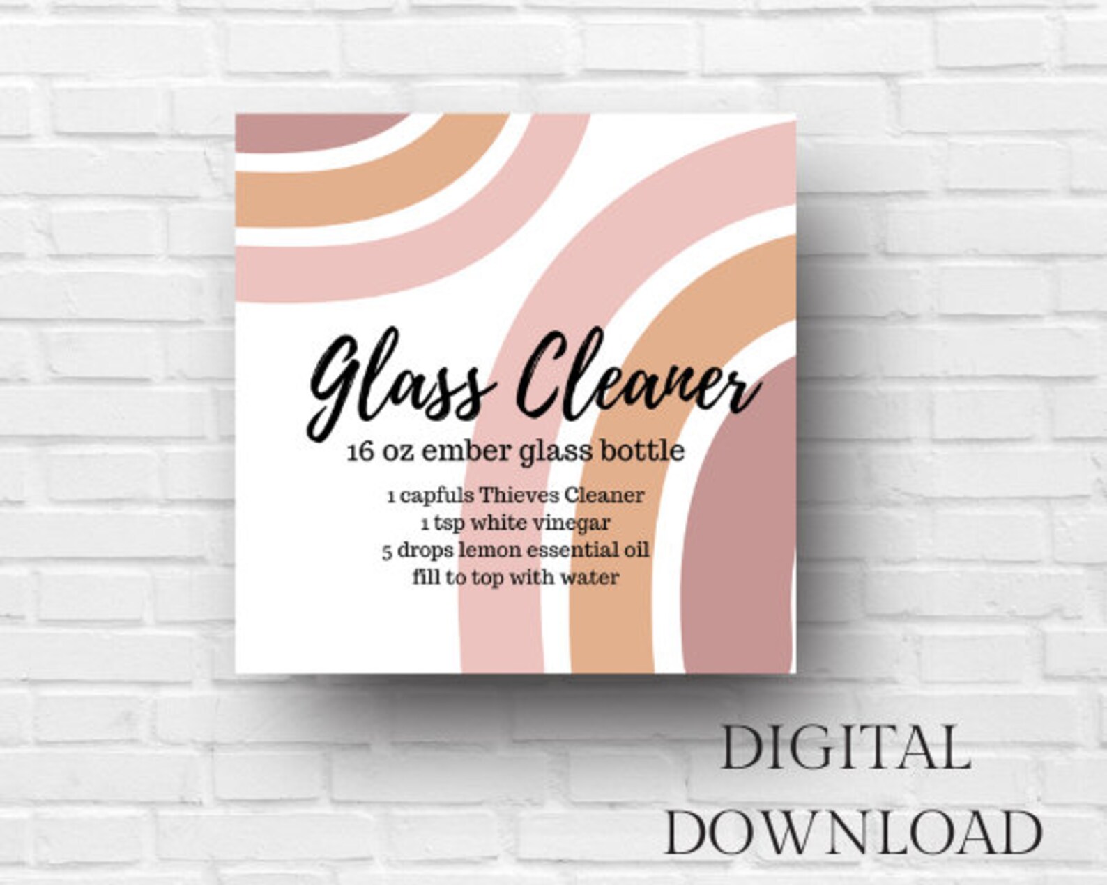 Printable Thieves Cleaning Labels, Rainbow, Printable Glass Cleaner ...