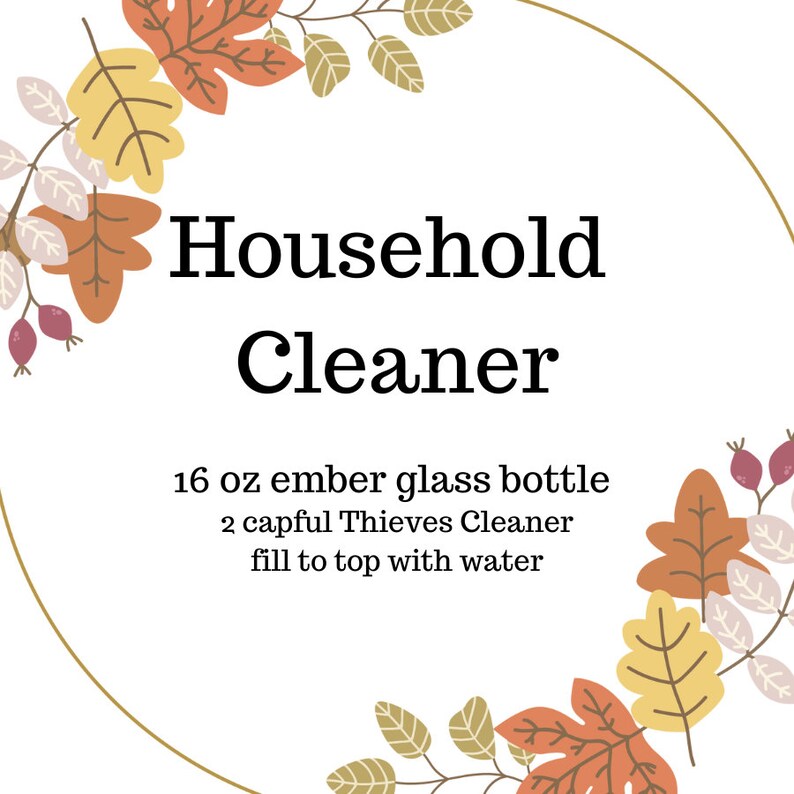 Printable Fall Thieves Cleaning Labels, Printable All Purpose Cleaner ...