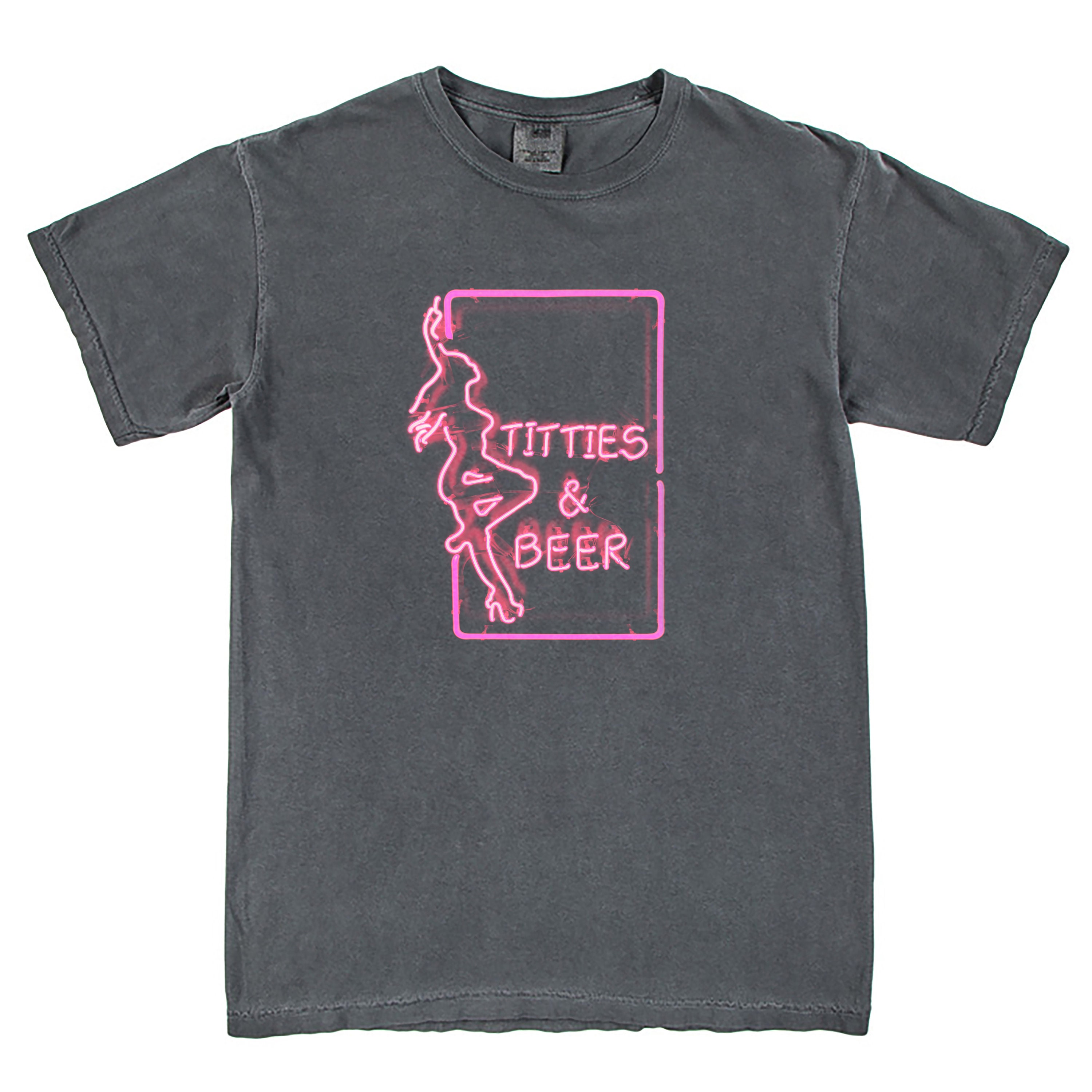New Rare Titties and Beer Bar Shirt Quote Retro Vintage Grunge Grail ...