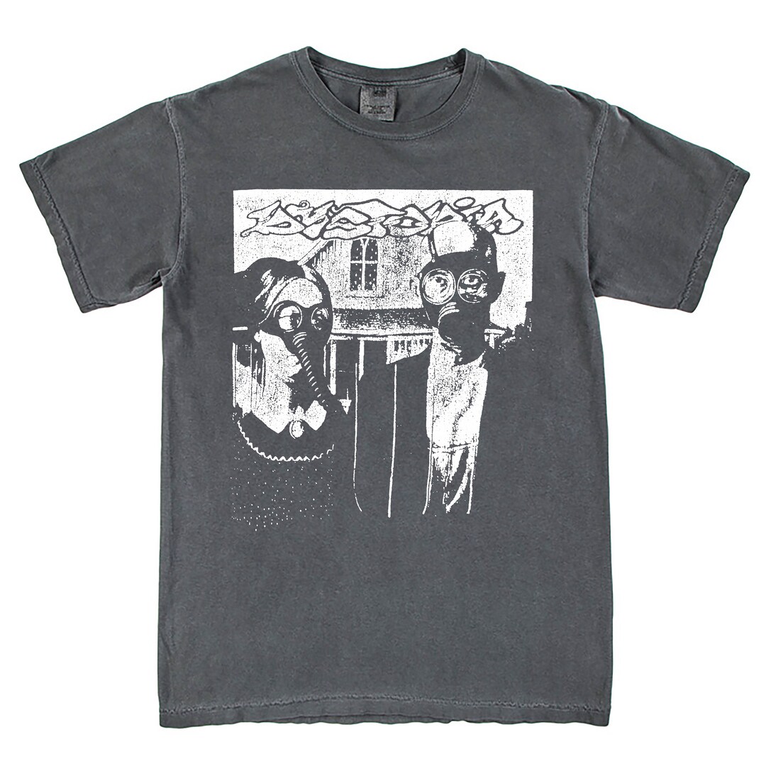 New Rare Dystopia Crust Punk Grind Metal Human = Garbage Retro Unisex T ...