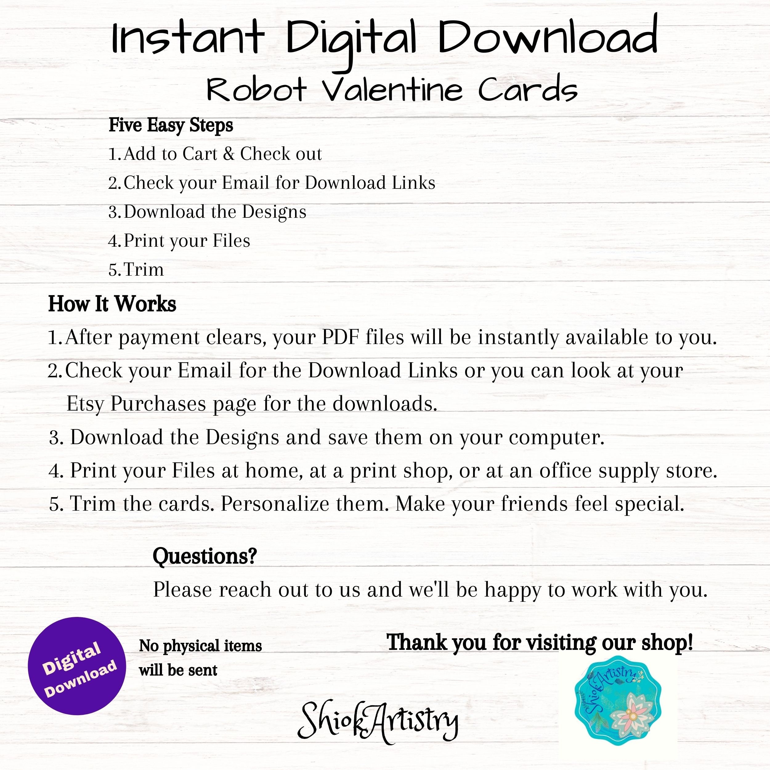 Printable Robot Valentine Cards, Classroom Android Cards for Kids, Gift ...