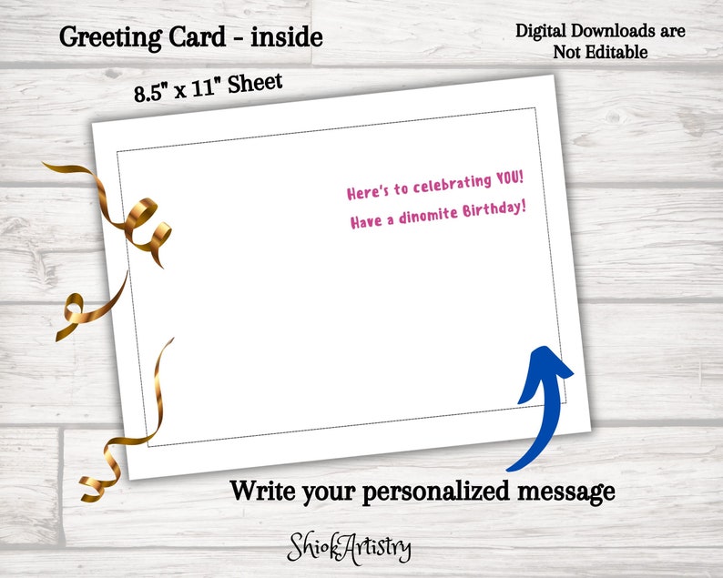 Happy Birthday Printable Greeting Card Instant Downloads - Etsy