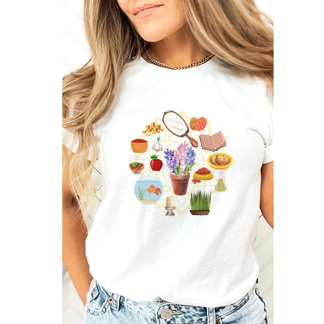 Nowruz T-shirt Gift for Norooz Sofreh Haft Seen Persian New Year ...
