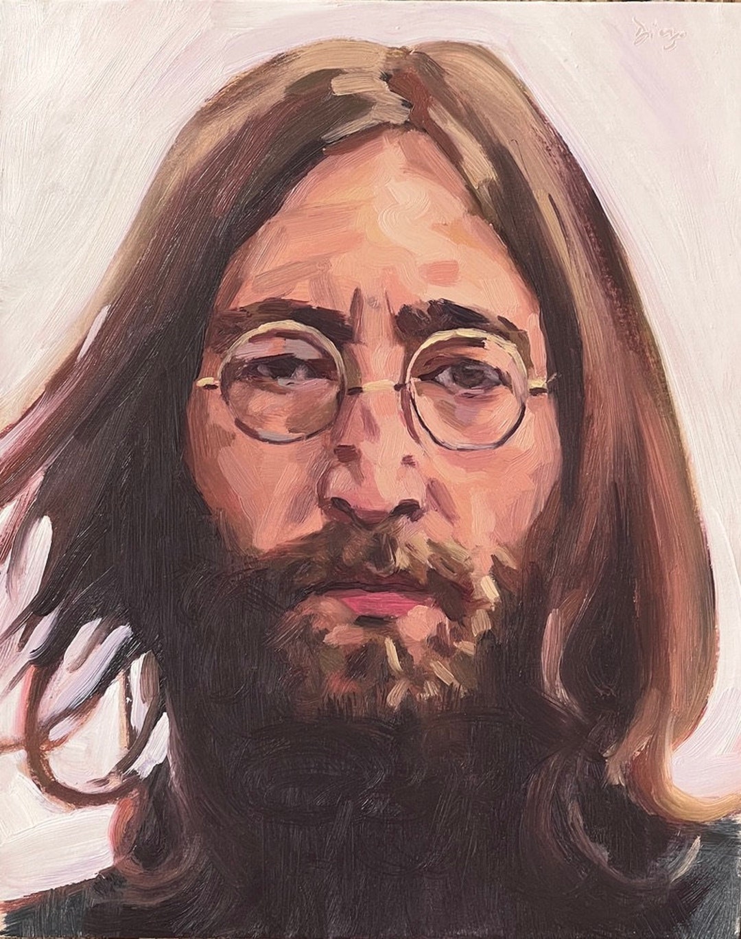 John Lennon Portrait in Oil - Etsy