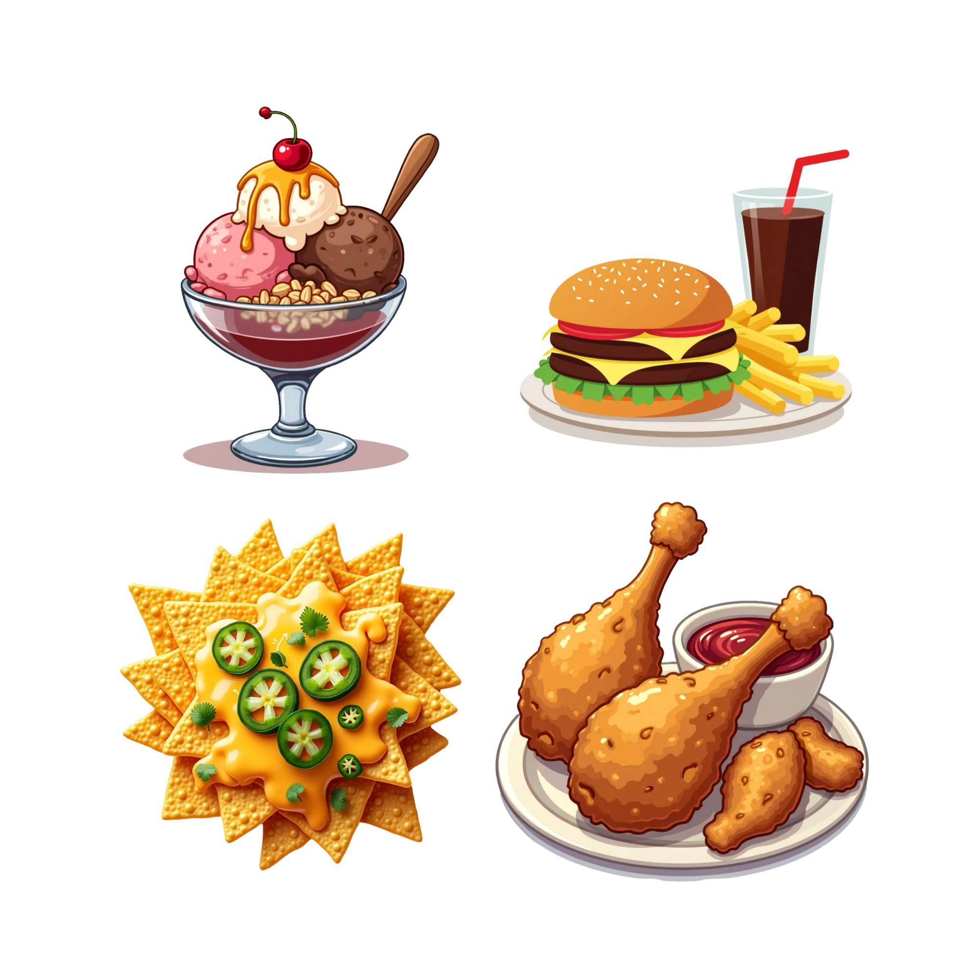Junk Food Clipart Bundle: Fast Food PNG Graphics (commercial Use) - Etsy