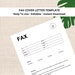 Professional Fax Cover Sheet Template: MS Word, US Letter (instant ...