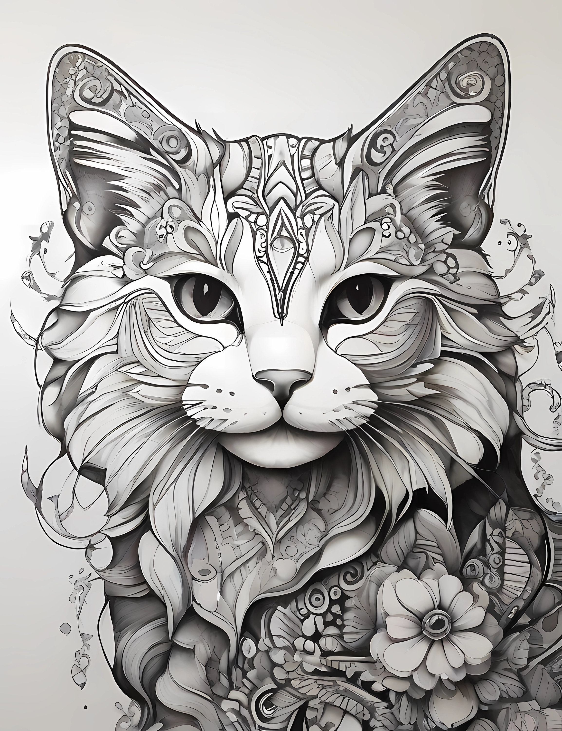 50 Pattern Animals Coloring Pages, Adults Coloring Books, Coloring ...