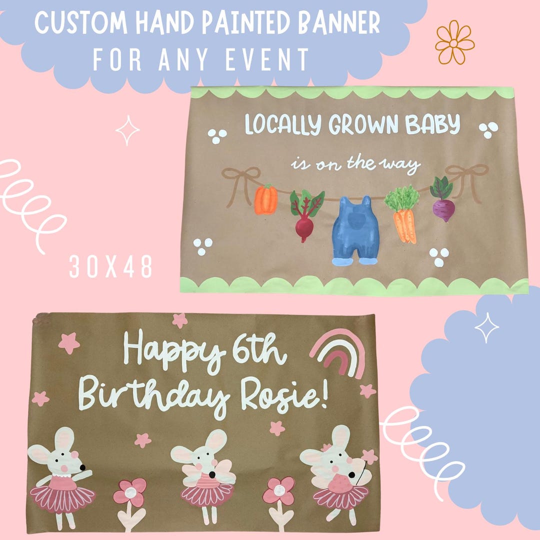 Custom Hand Painted Banners - Etsy
