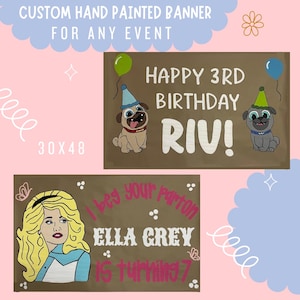 Custom Hand Painted Banners - Etsy