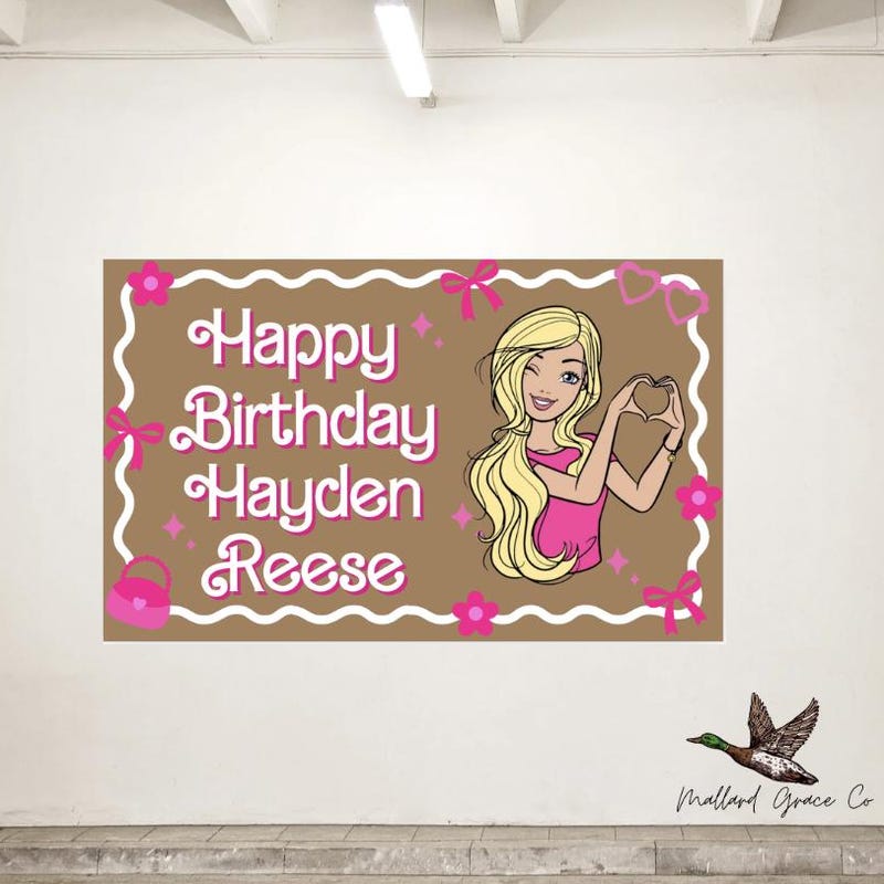 Barbie Banner - Etsy