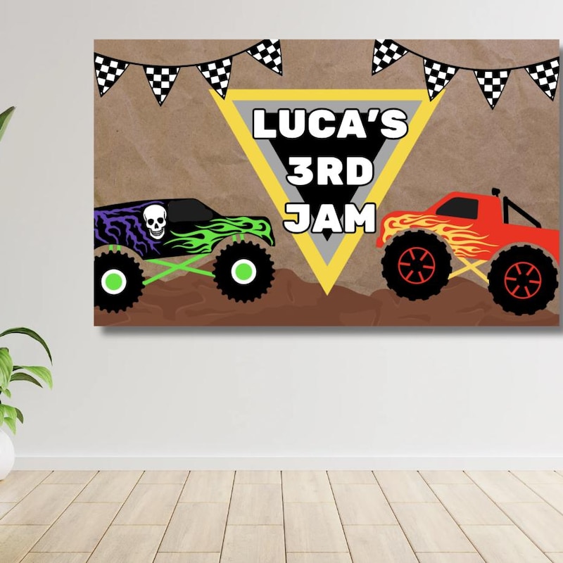 Monster Jam Party Banner - Etsy