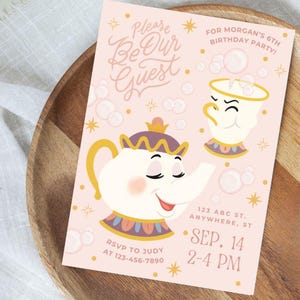 Be Our Guest Birthday Invitation Template - Etsy