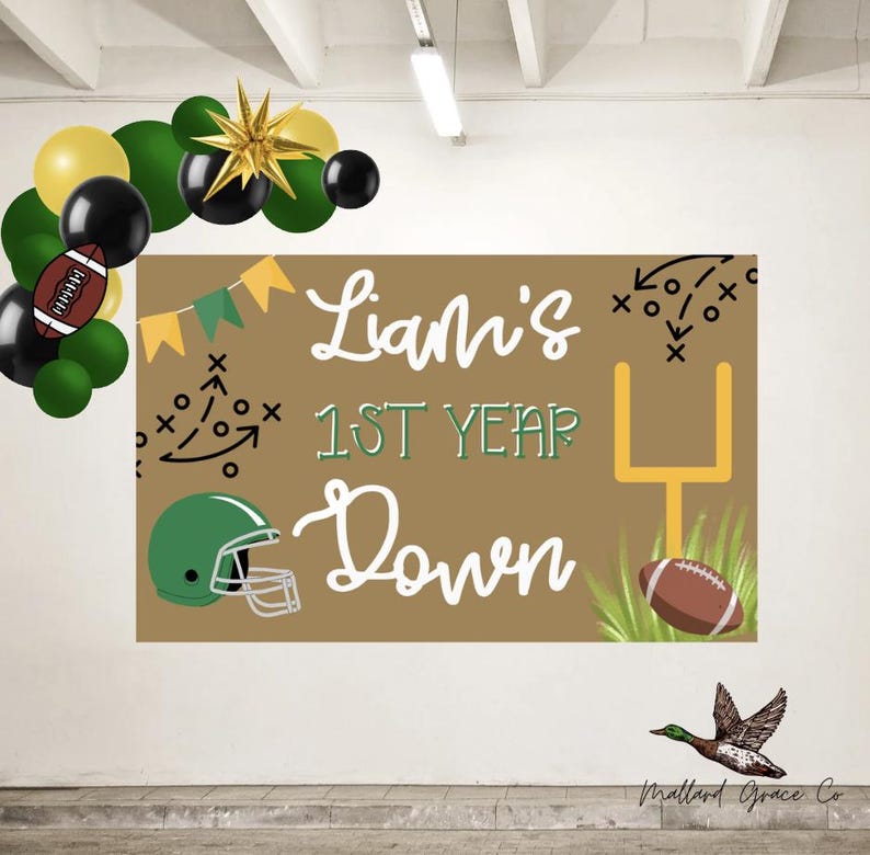 First Year Down Hand Painted Banner Digital Templates - Etsy