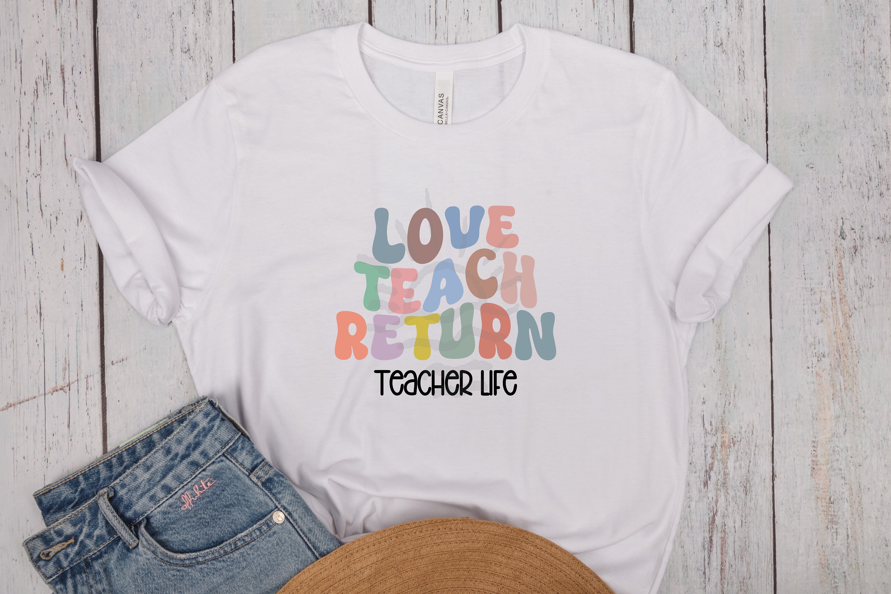 Teacher SVG - Love Teach Return - Teacher Life Design - Funny Teacher ...