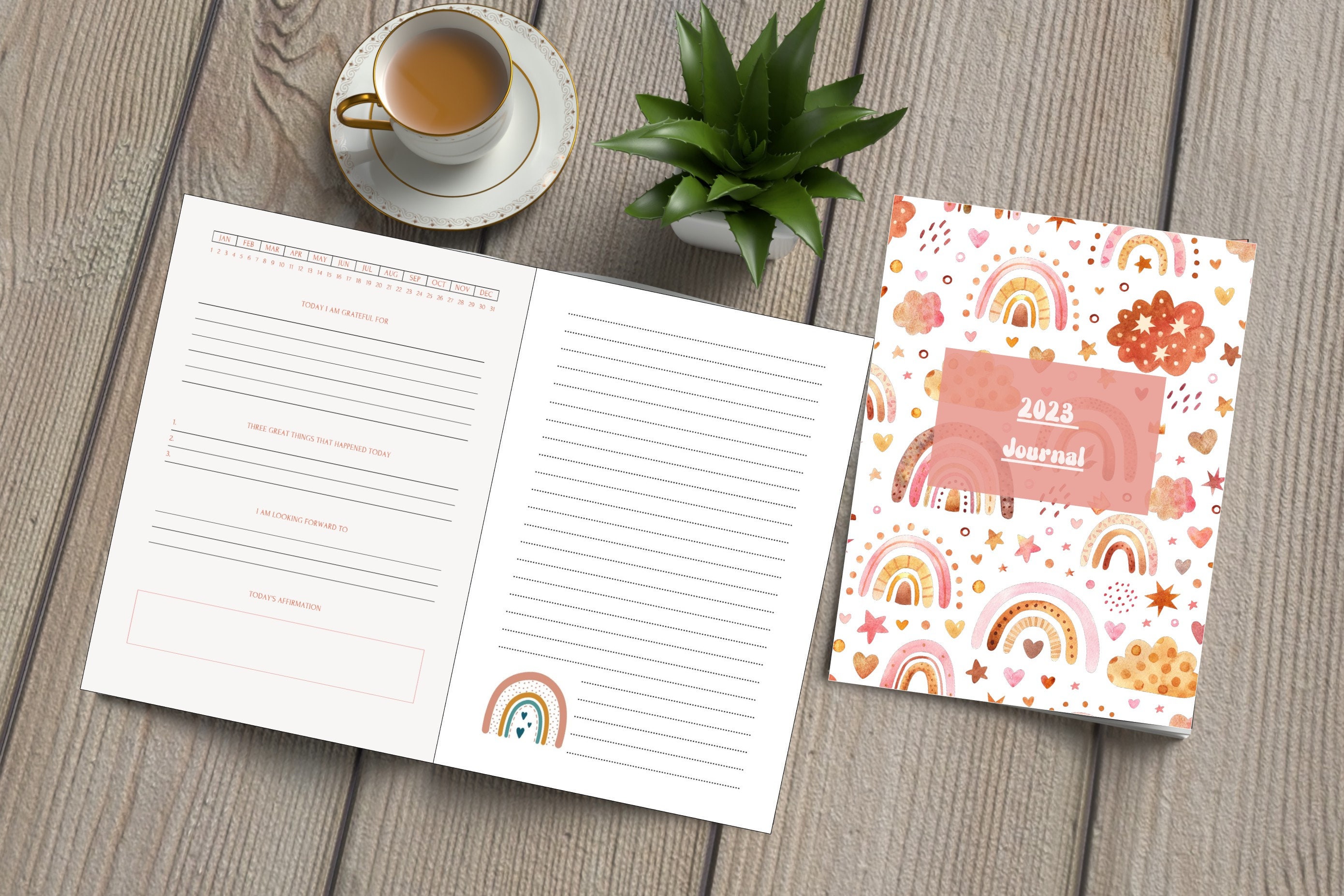 Boho-style Digital Printable Journal - Gratitude, Great Things ...