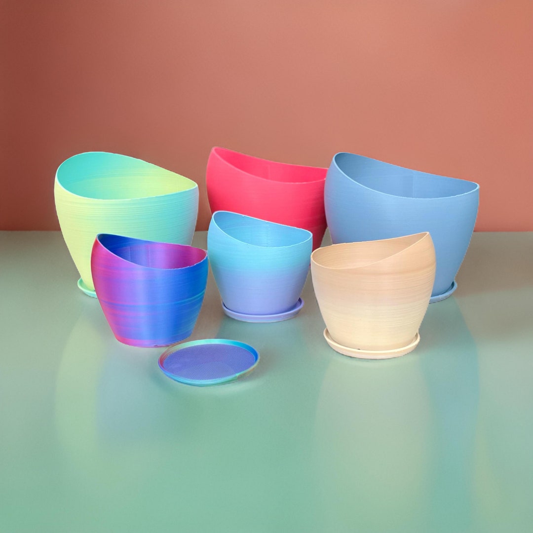 Eclipse Pot for Indoor Plants W/ Drainage - 10 Colors - 4” 6” 8 ...