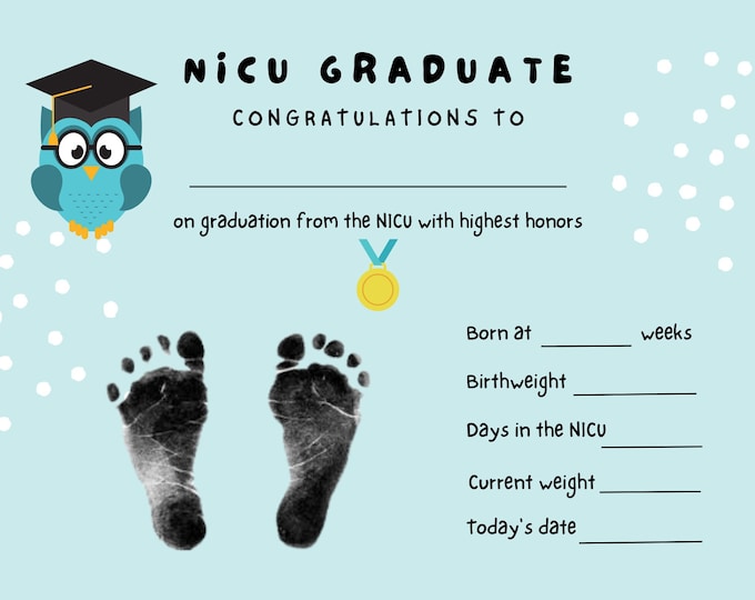 NICU Graduation Certificate - Etsy