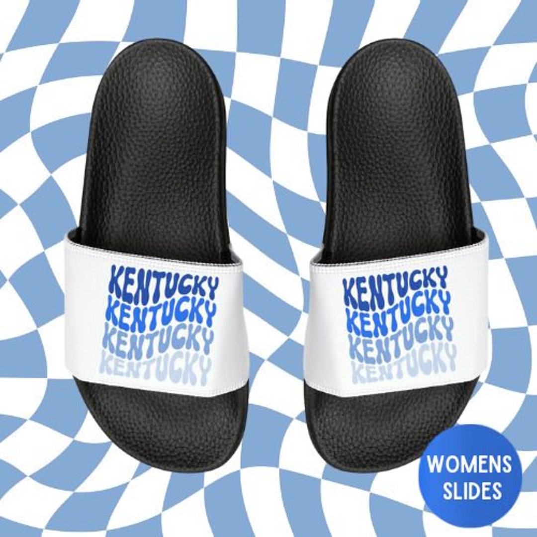 Kentucky Women's Slide Sandals, Cute Kentucky Sandals, CATS, Kentucky ...