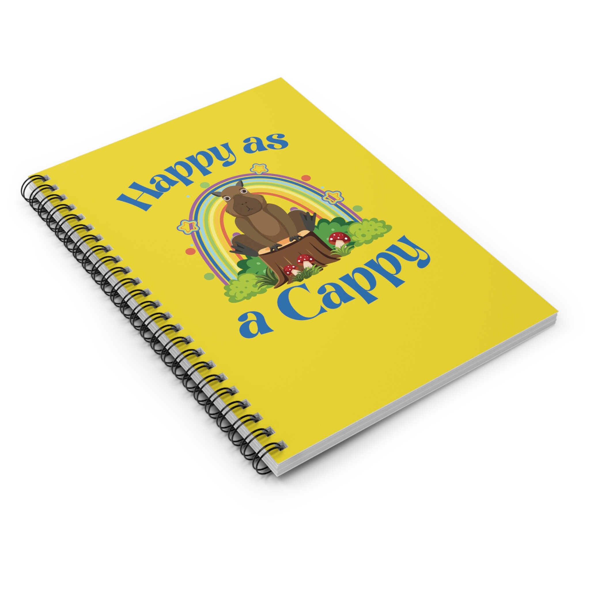 Happy as a Cappy, Capybara Journal, Capybara Spiral Notebook, Ruled ...