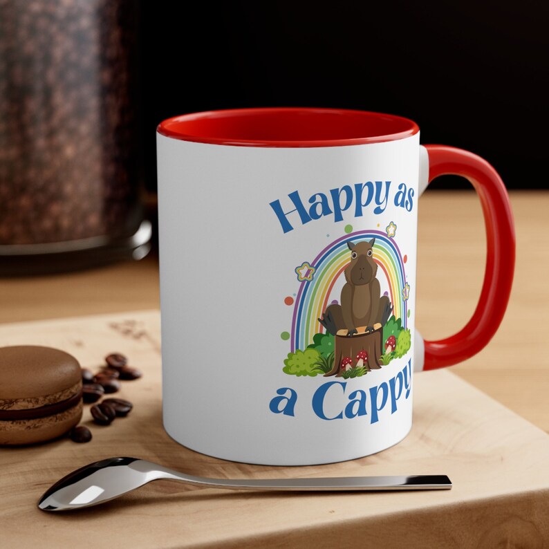 Capybara Mug, Happy as a Cappy, Capybara Coffee Mug, 11oz, Capybara ...