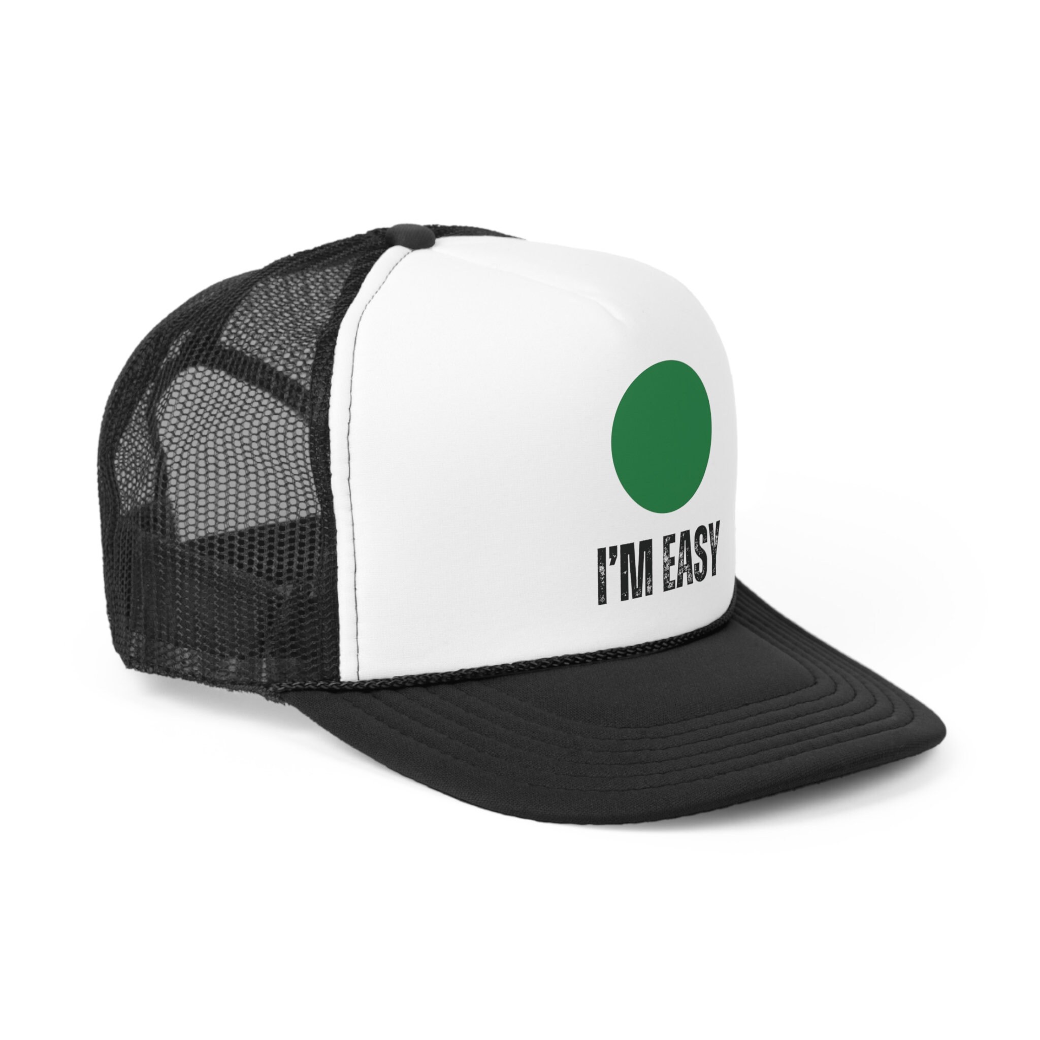 Ski Trucker Caps, Ski Symbols, I'm Easy, Easy Slopes, Green Cirlce ...