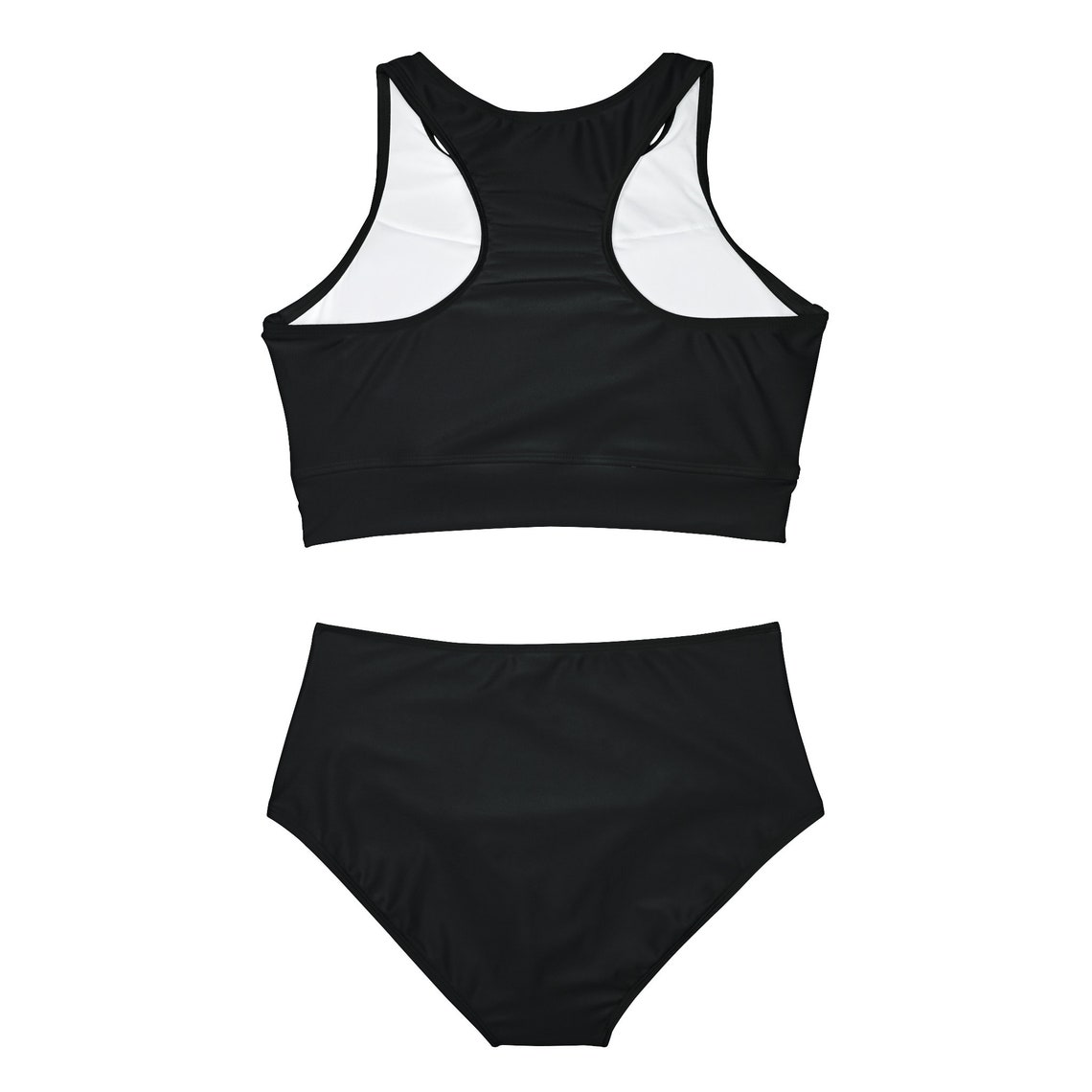 Pura Vida Sporty Bikini Set, Costa Rica Inspired Beach Suit, Black ...