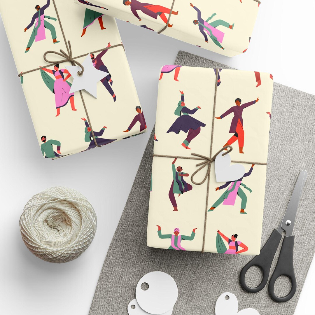 Bollywood Dancer Wrapping Papers, Holiday Gift Wrap for Birthdays and ...