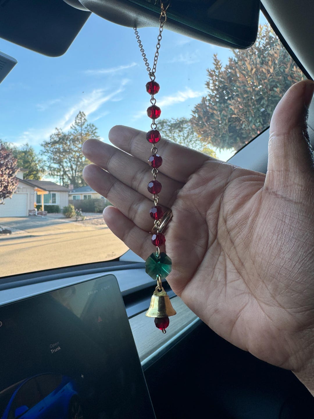 Car Charm Rear View Mirror Accessory Car Sun Catcher Dainty Hanging Car ...