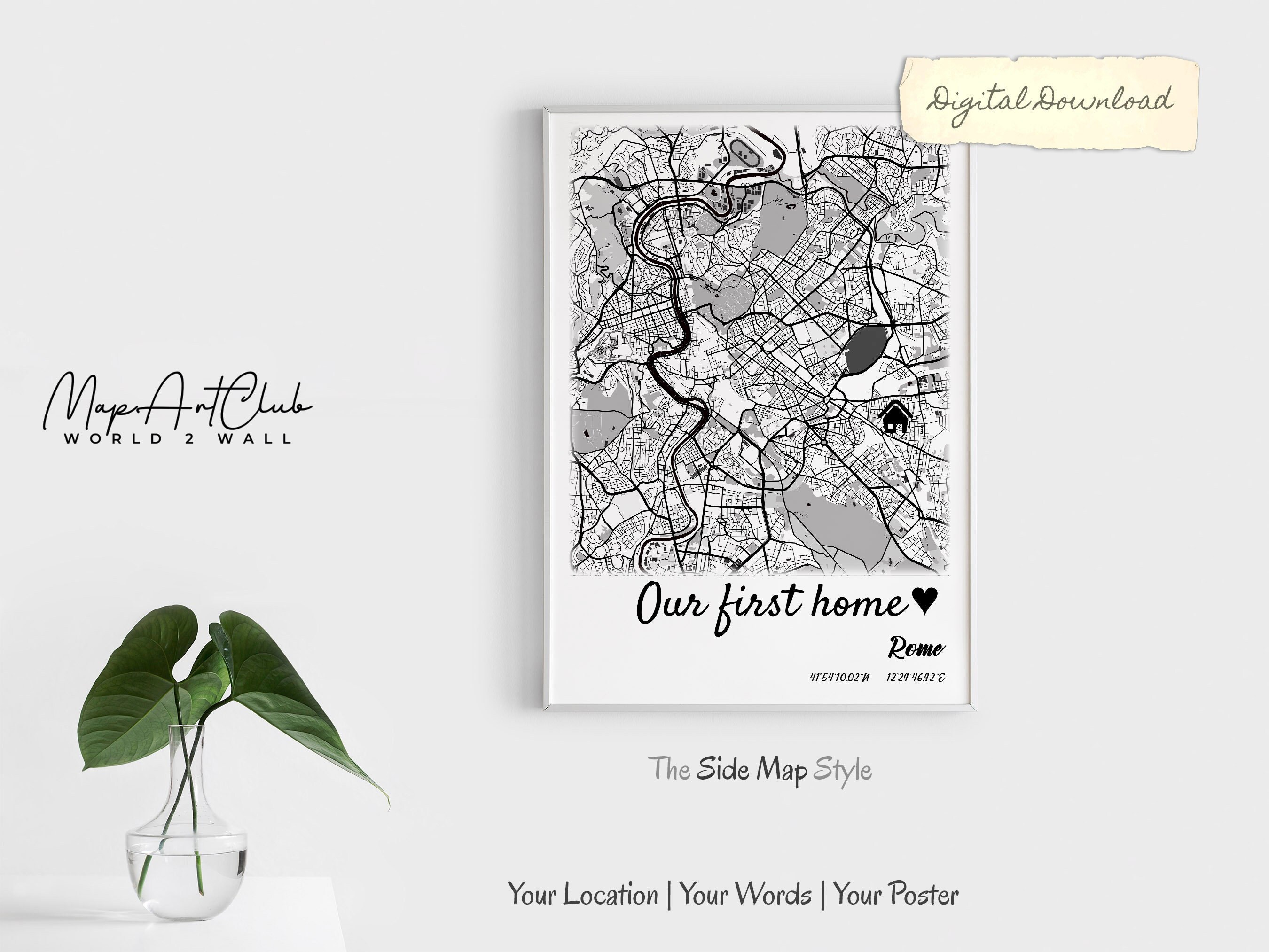 Personalized Map Our First Home Map Custom City Map Print Where We ...