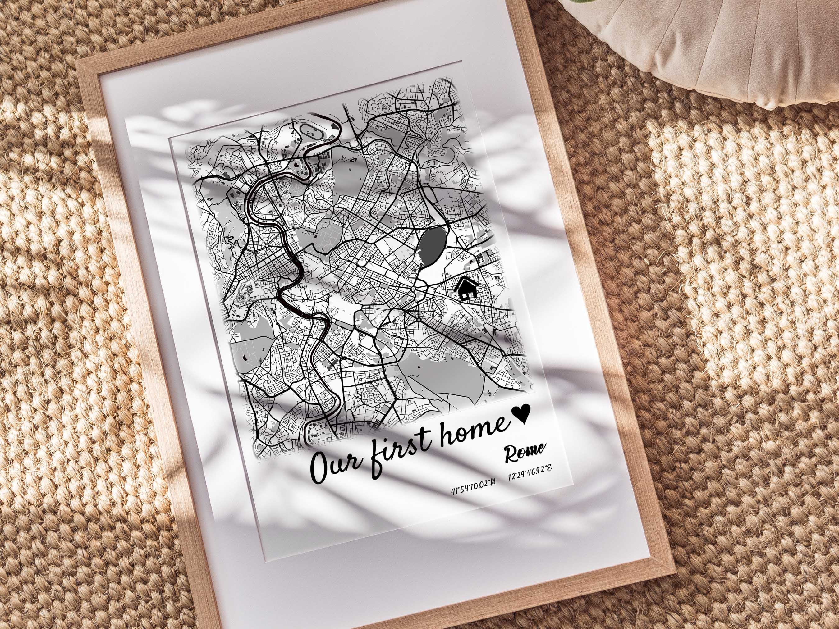 Personalized Map Our First Home Map Custom City Map Print Where We ...