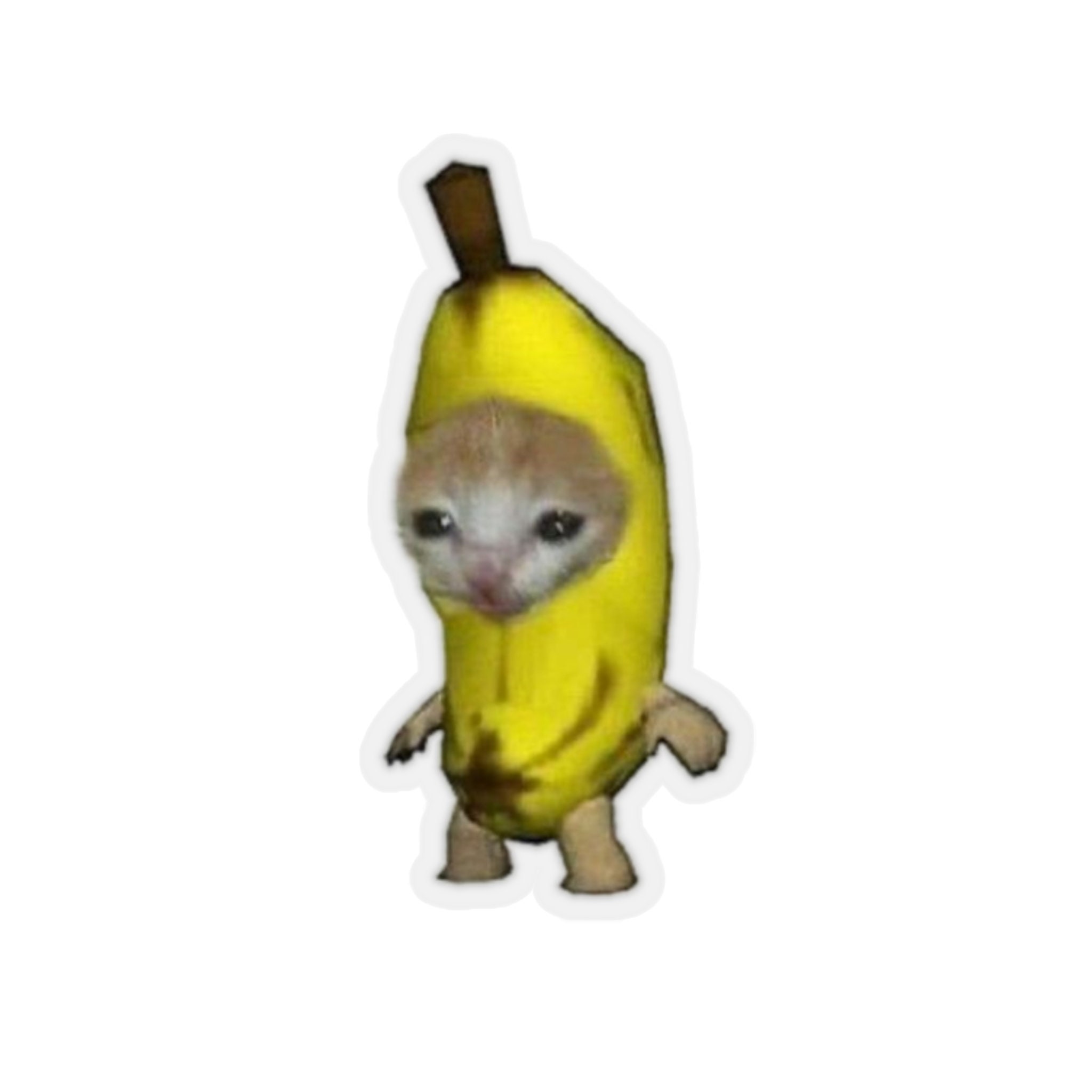 Banana Cat Kiss-cut Stickers - Etsy
