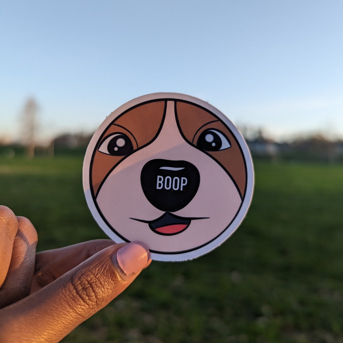 Adorable Dog Boop Nose Sticker | Close-up Portrait | Cute Pet Decal ...