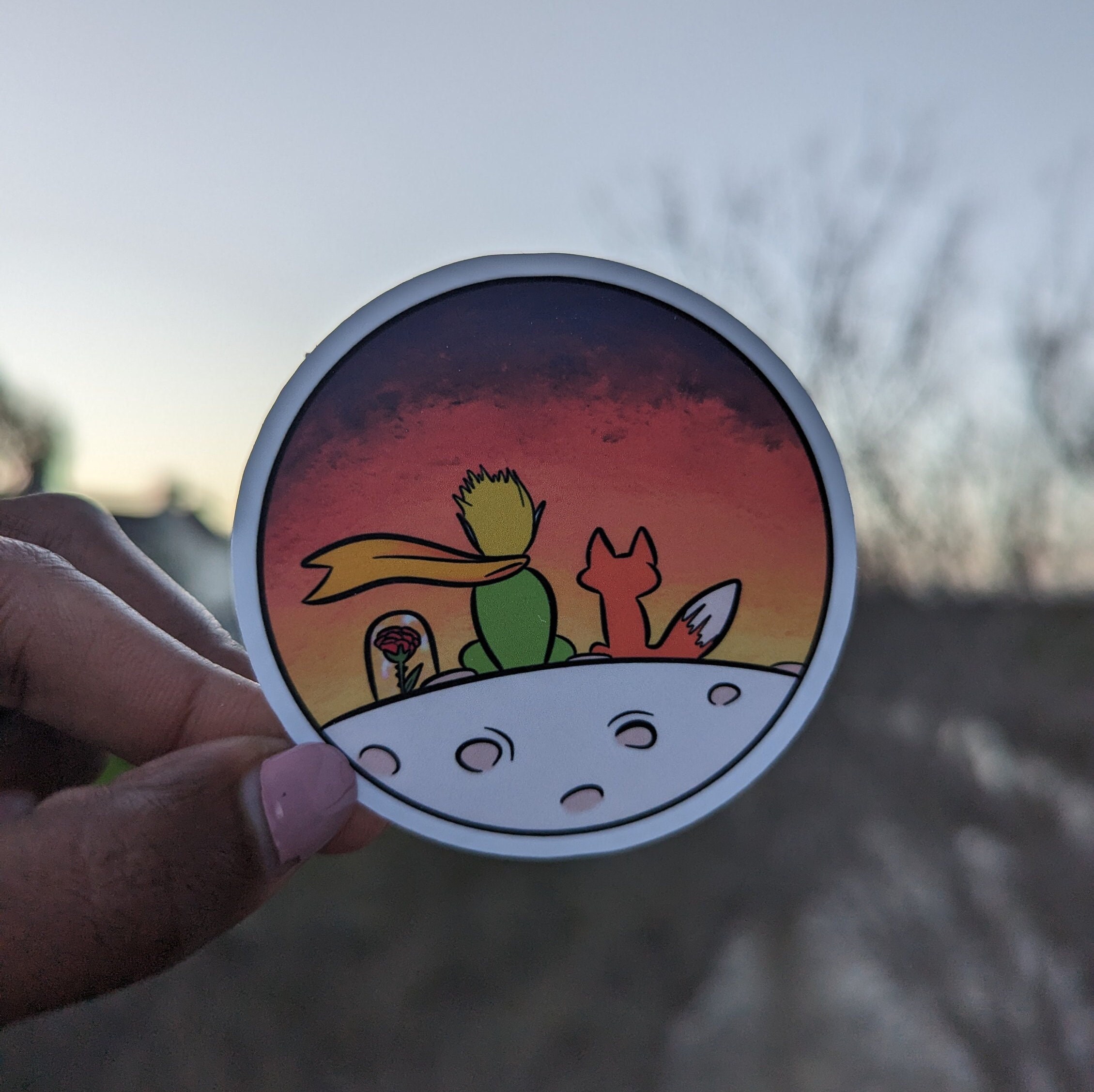 Little Prince Sticker: Fox, Rose & Sunset Vinyl Decal - Etsy