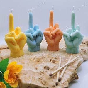 Middle Finger Candle Gift Funny Christmas Handmade Vegan Soy Wax ...
