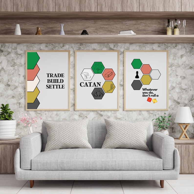 Catan Board Game Poster Set, Resource Art Prints (digital Download) - Etsy