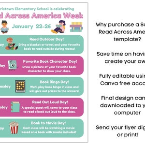 Read Across America Week Flyer | Reading Across America Activity ...