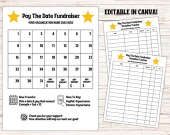 PTA Fundraiser Template, PTO Fundraiser, Pick a Date Calendar, Sponsor ...