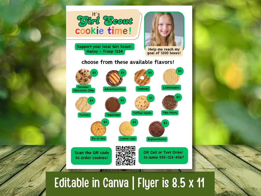 2026 Girl Scout Cookies ABC LBB Flyer: Editable Cookie Order Form ...