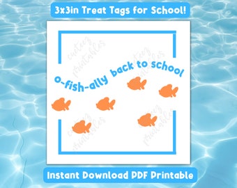 O-fish-all Student Gift Tags Editable Tags Back to School - Etsy