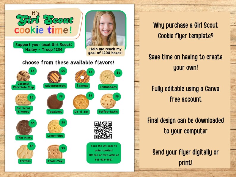 Girl Scout Cookies Flyer | Includes Both LBB & ABC Cookies | Girl ...