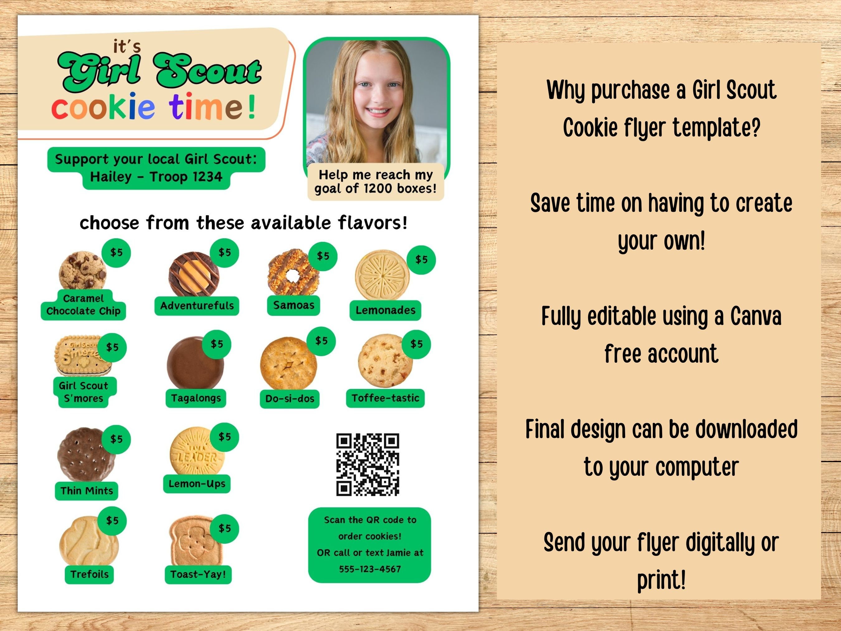 Girl Scout Cookies Flyer | Includes Both LBB & ABC Cookies | Girl ...
